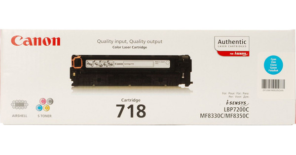 Canon 718 Toner Cartridge Cyan | Coolblue - Before 13:00, delivered ...