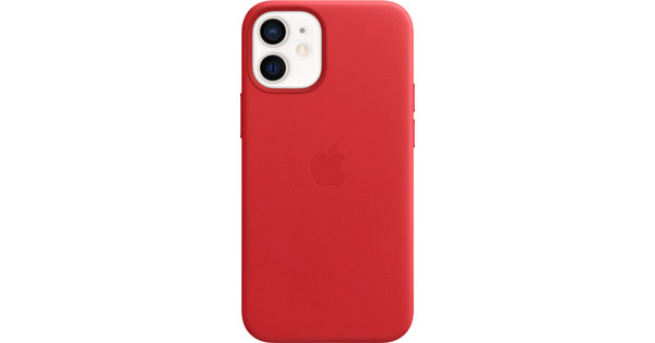 Apple iPhone 12 Mini Back Cover with MagSafe Leather RED | Coolblue ...