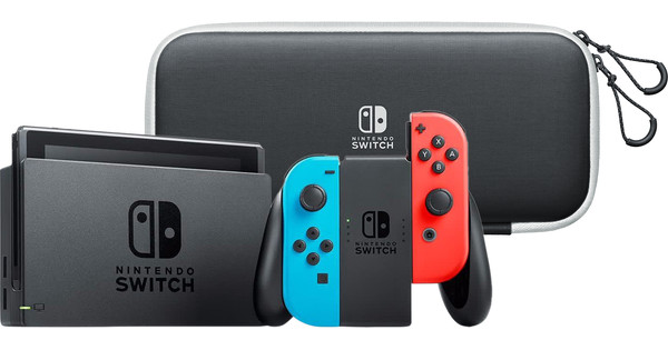 Nintendo Switch OLED Blue Red + Travel Case | Coolblue - Before 13:00 ...
