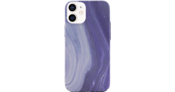 Bluebuilt Purple Marble Hard Case Apple Iphone 12 Mini Backcover