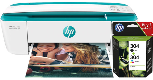 HP Deskjet 3762 + 1 Set Extra Ink | Coolblue - Before 13:00, delivered ...