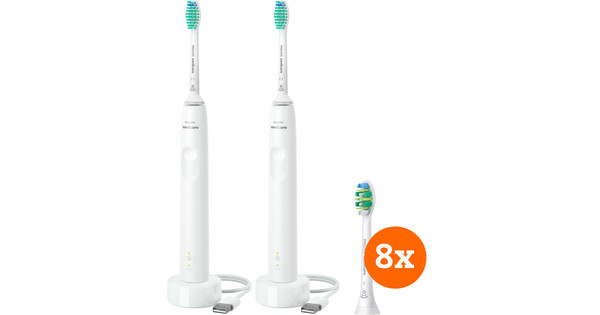Philips Sonicare 3100 Series HX3675/13 + InterCare Brush Attachments (8 ...