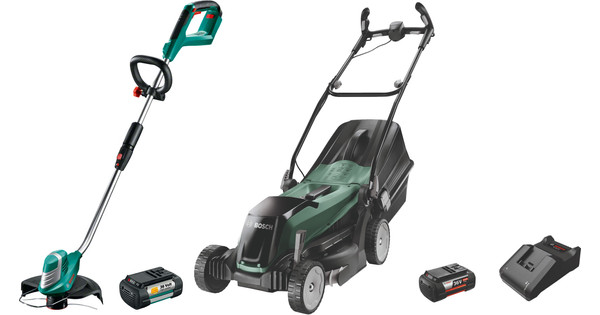 Bosch EasyRotak 36-550 + Bosch AdvancedGrassCut 36 LI + Extra 4Ah ...