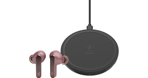 JBL Live Pro 2 Pink + Belkin Boost Up Wireless Charger 10W Black ...