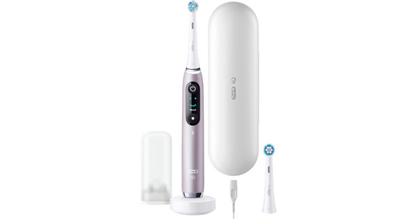 Oral-B iO 9N Rosa Quartz mit zusätzlicher Aufsteckbürste | Coolblue - Vor 13:00, morgen da