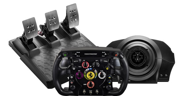 Thrustmaster T300 RS Servo Base + Ferrari F1 Wheel Add-On + T-3PM ...