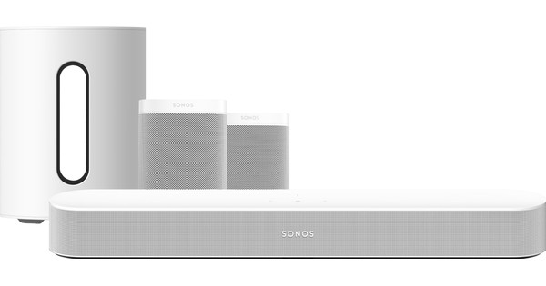Sonos Beam Gen2 + 2xOne SL + Sub Mini Weiß | Coolblue - Vor 13:00 ...