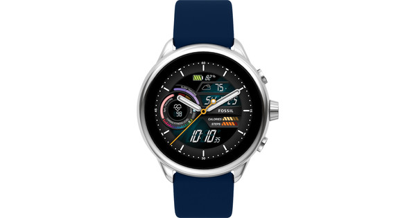 Fossil Gen 6 Display FTW4070 Silber/Blau 44 mm | Smartwatches | Coolblue