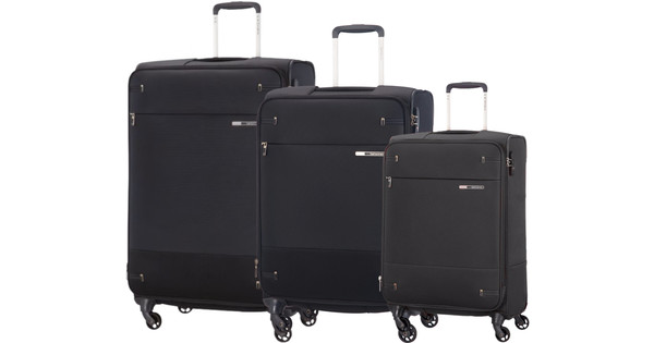 Samsonite-Kofferset Base Boost Expandable Spinner 78 + 66 + 55 cm Black ...