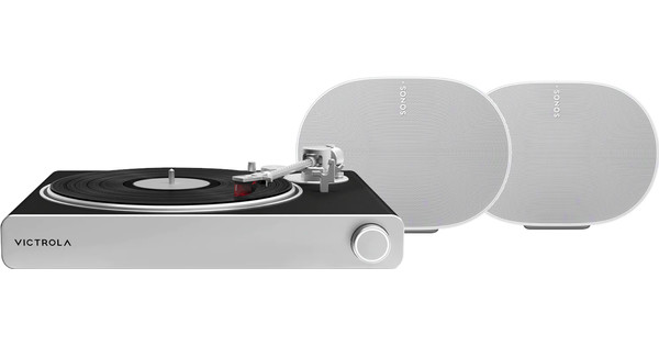 Victrola VPT-3000 Stream Schwarz + Sonos Era 300 Weiß Doppelpack ...
