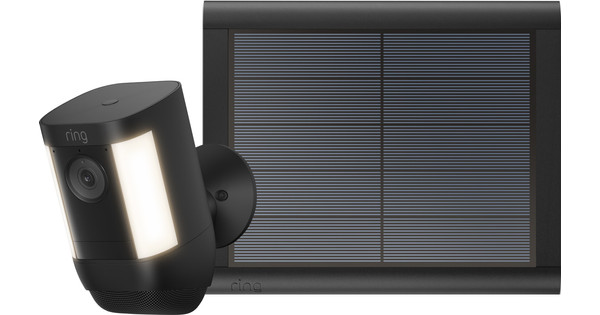 Ring Spotlight Cam Pro - Battery - Black + USB-C solar panel | Coolblue ...