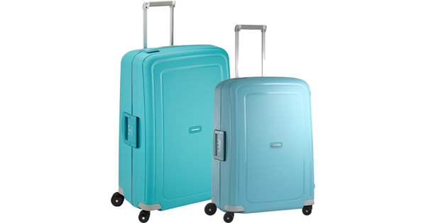 Kofferset Samsonite S'cure Spinner 69 + 75 cm Aqua Blue | Coolblue ...