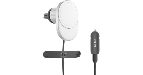 Belkin Phone Mount Car Air Vent with MagSafe and Qi2 Charging Silver ...