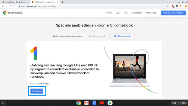 How do you activate 100GB of free Google Drive storage on my Chromebook ...