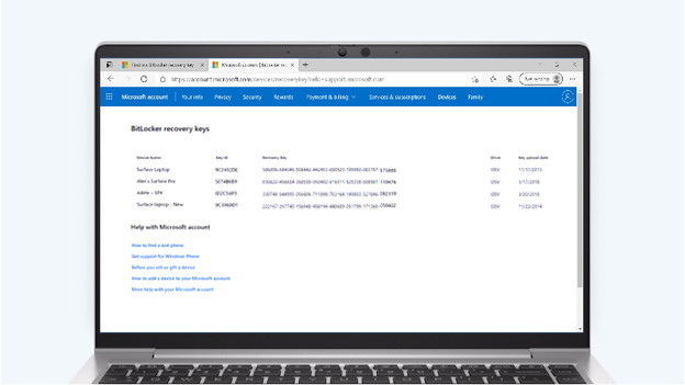 Where can you find the BitLocker recovery key for your Windows PC ...