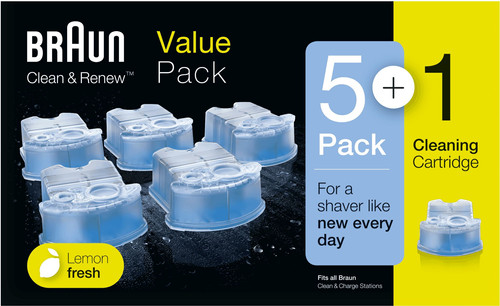 Braun Cleaning Fluid Clean & Renew Cartridges (5+1 units) | Coolblue ...
