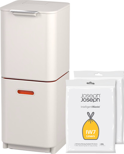 Joseph Joseph Intelligent Waste Totem 40L Stone + Trash Bags (40 units ...