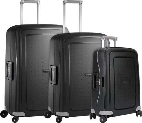 Samsonite-Kofferset S'Cure Spinner 75 + 69 + 55 cm Black | Coolblue ...