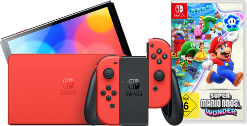 Nintendo Switch OLED Super Mario Edition + Super Mario Bros. Wonder ...