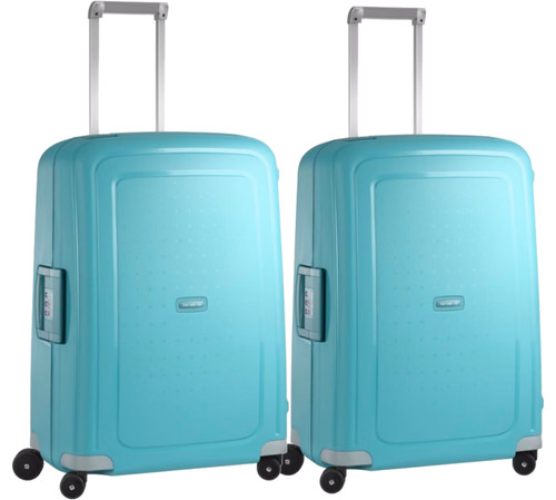 Samsonite S'Cure Spinner 69 cm Aqua Blue Duo Kofferset | Coolblue - Vor ...
